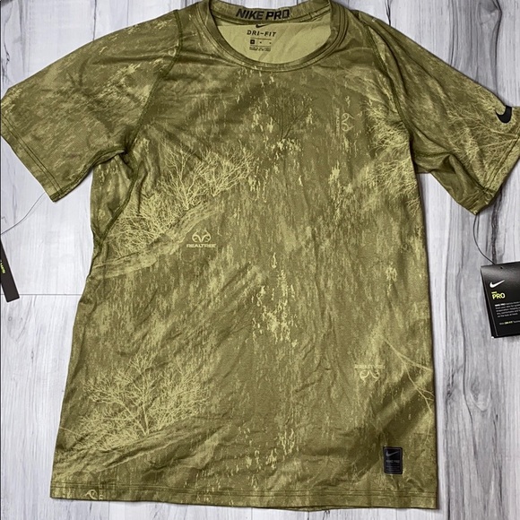 Nike | Shirts | Nike Pro Real Tree Realtree Collab Printed Dri Fit ...